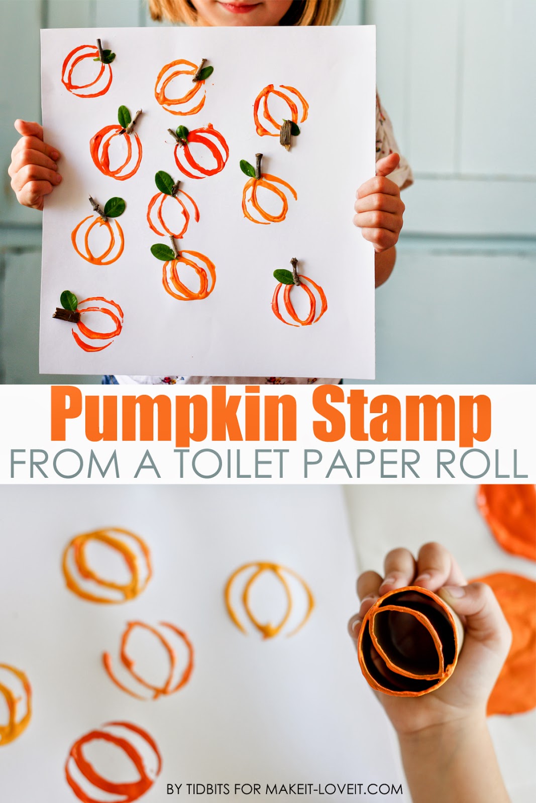 Pumpkin Stamp Art…from a toillet paper roll!! | Make It and Love It ...