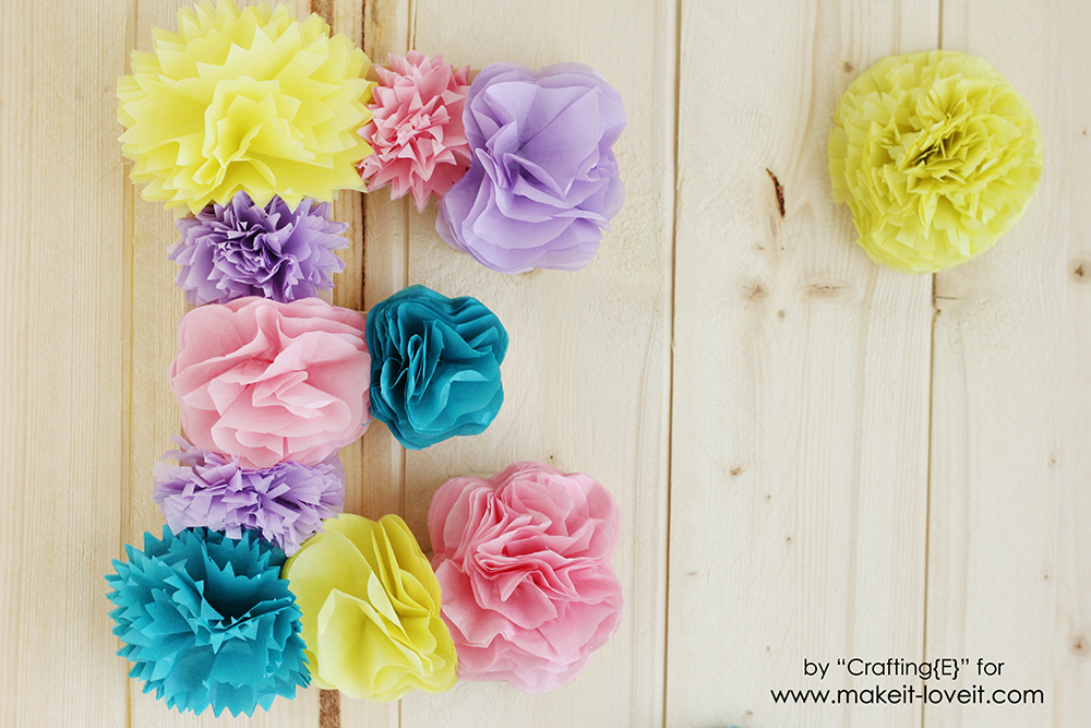 The Universe: Tissue Paper Flower Letters